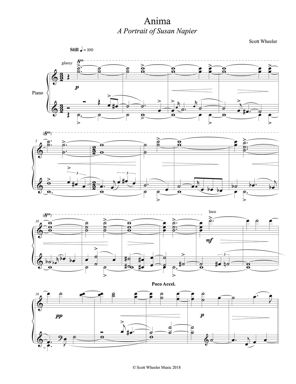 Anima: A Portrait of Susan Napier- Sheet Music | Opus Imprints
