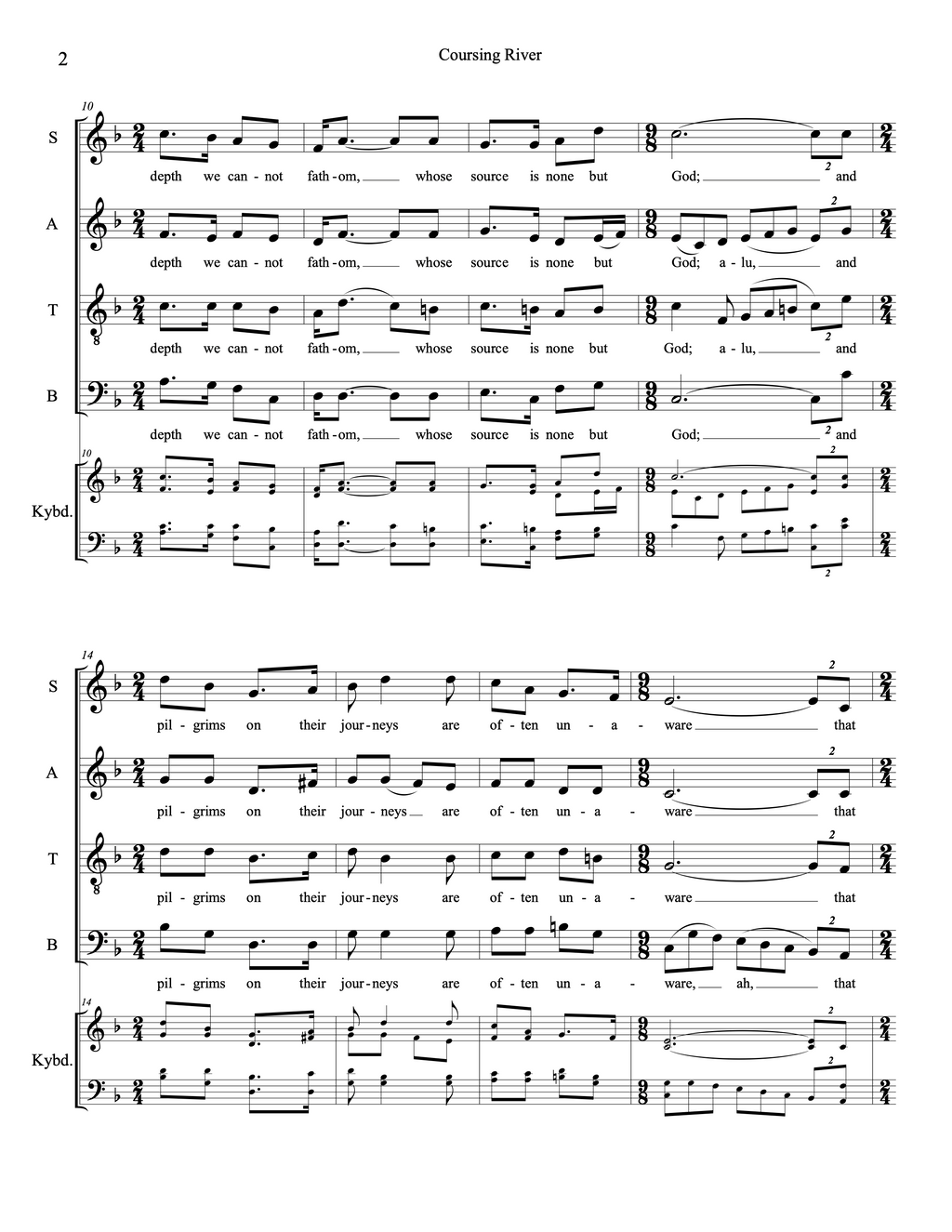 Coursing River – by Carol Barnett - Sheet Music | Opus Imprints